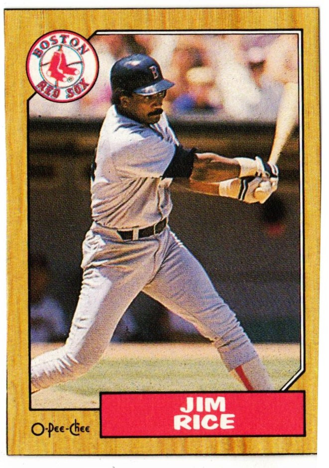 JIm Rice 1987 O-Pee-Chee Box Bottom # F (ex-mt) Boston Red Sox B | eBay