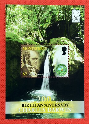 Montserrat 1224 MNH SS Charles Darwin, Waterfalls, Nature ZAYIX 0209 ...