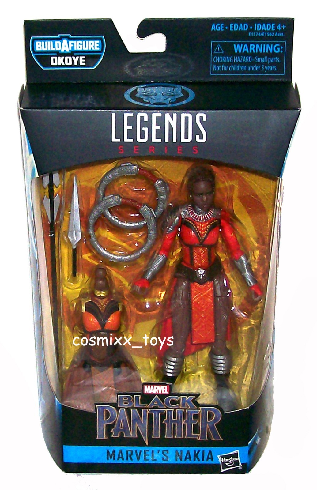 MARVEL LEGENDS BLACK PANTHER SERIES MARVEL'S NAKIA BAF OKOYE ACTION ...