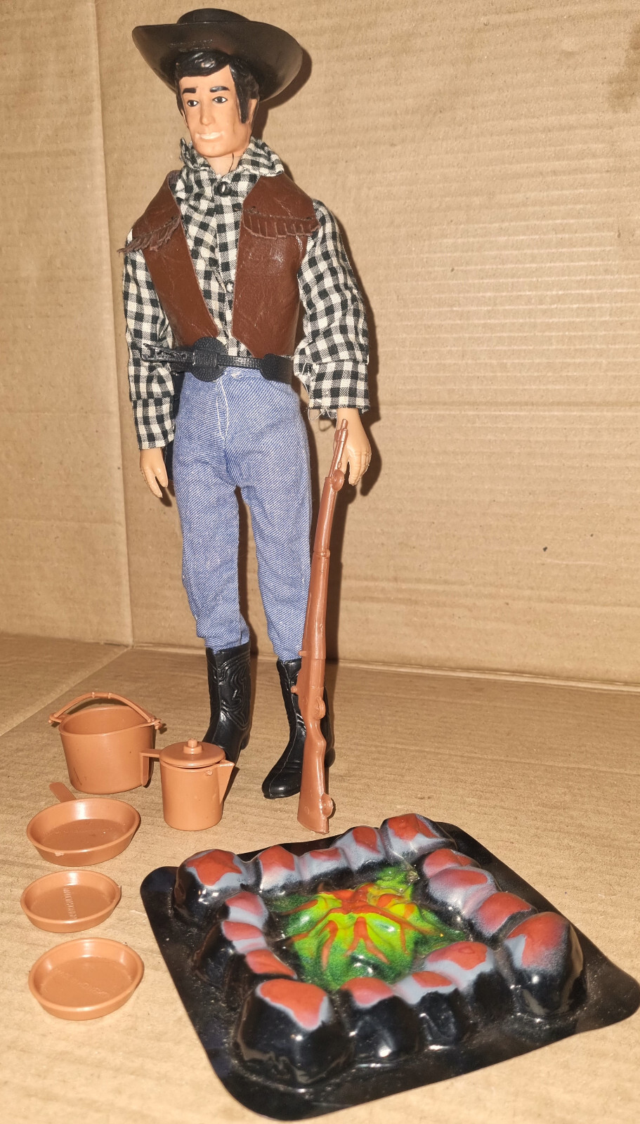 70's Gi Joe Mobel Wild West Movers Knock off KO Action Man 1/6 COWBOY ...