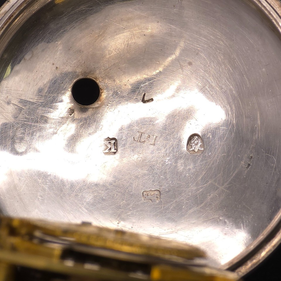 Antique English William Baker Verge Pocket Watch Keywind Pair Case ...