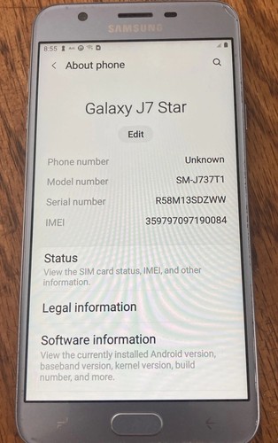 Samsung SM-J737T Galaxy J7 Star Smartphone GOOD. Estate Sale As Found ...