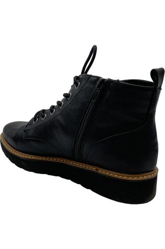 Naturalizer Side-Zip Leather Booties Eeva Black | eBay