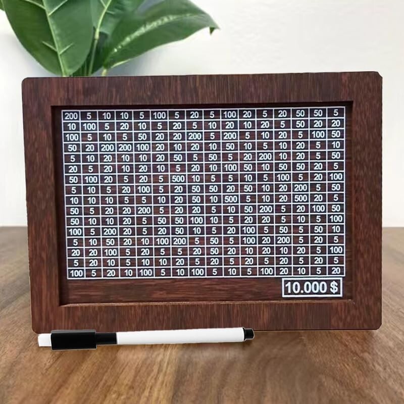 10000 Savings Challenge Box,Cashbox Kakeibo Money Saving Box, Money ...