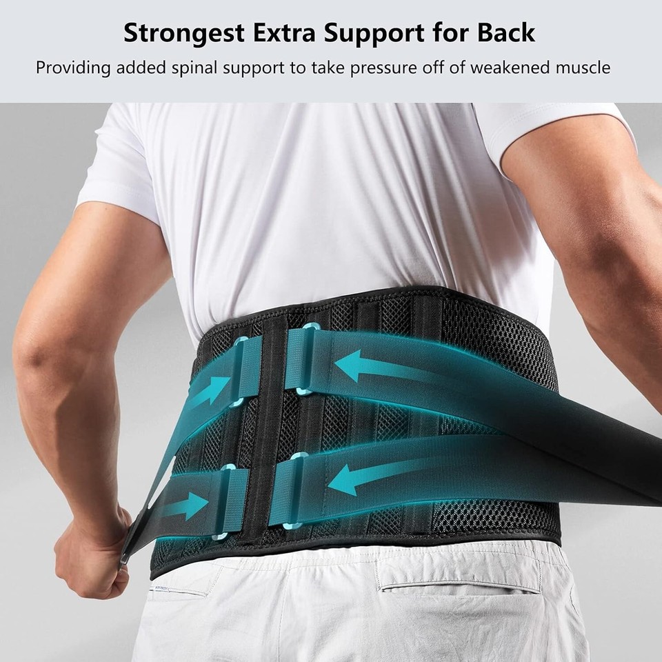 Ultimate Lower Back Support Adjustable Brace with Lumbar Stabilization ...