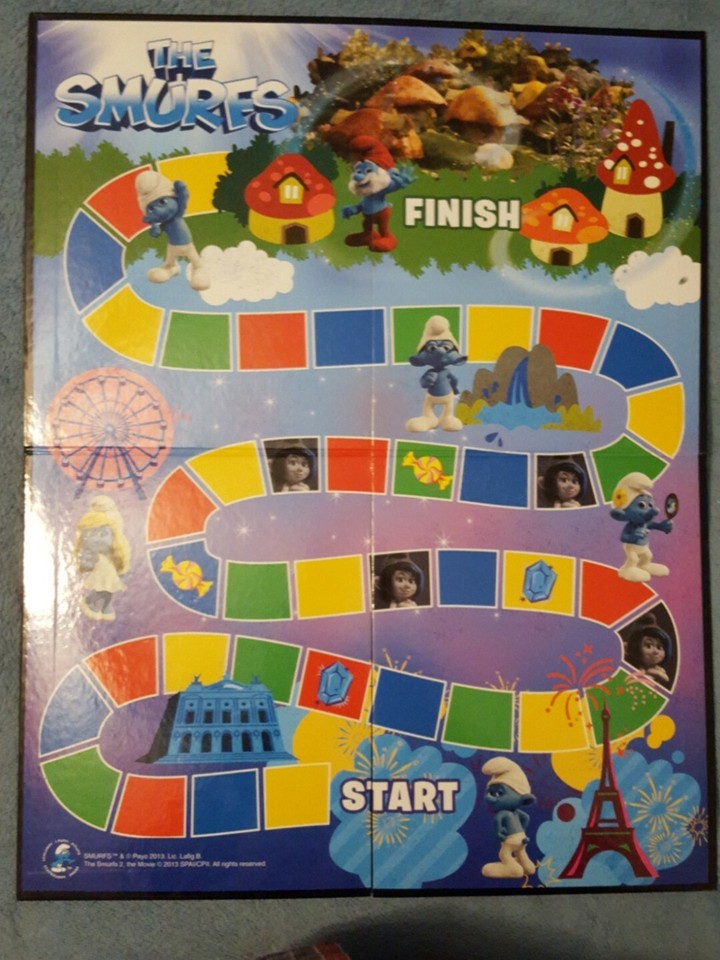 The Smurfs Board Game "Smurfs to The Rescue" 2013 Pressman Preschool 3 ...