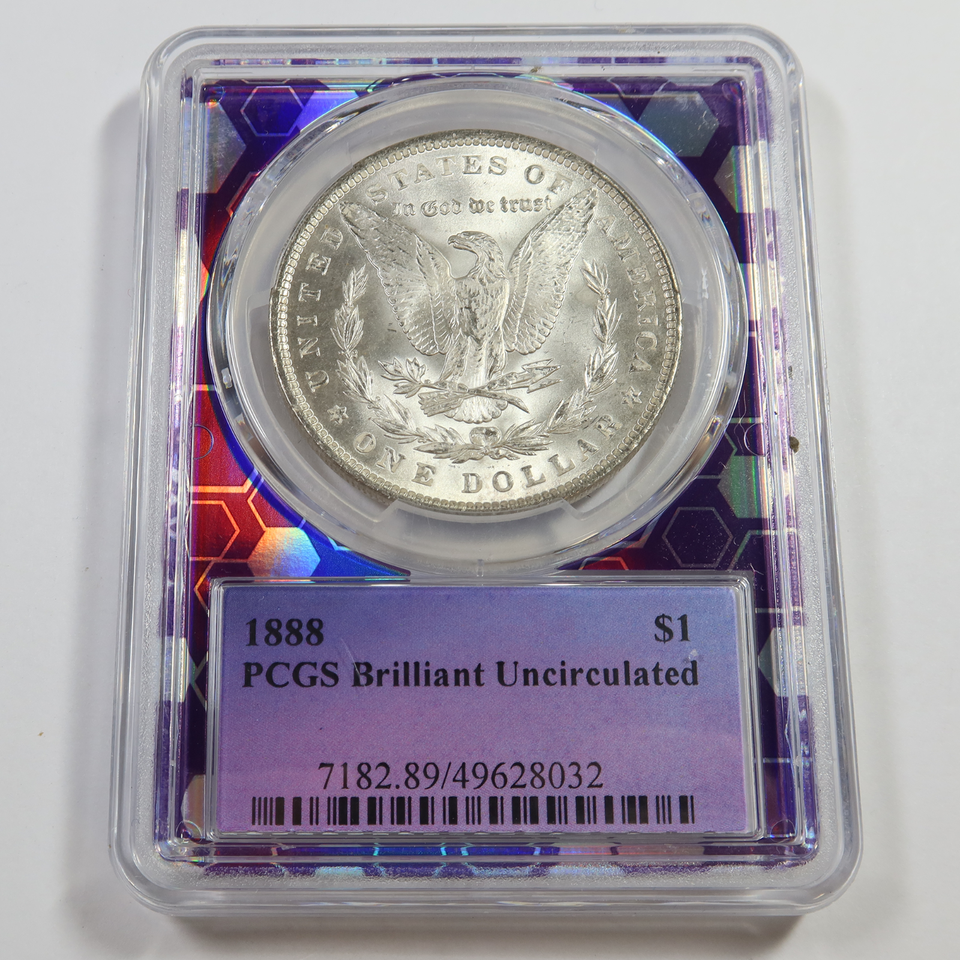 1888 P PCGS Uncirculated BU Trader Bea - Silver Morgan Dollar $1 US ...