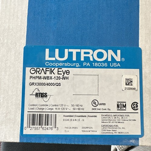 LUTRON PHPM-WBX-120-WH Phase-Adaptive Power Module 120v Grafik Eye ...
