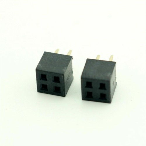 10x Pitch 2mm 2x2 Pin 4Pin Female Double Row Straight Pin PCB Header ...