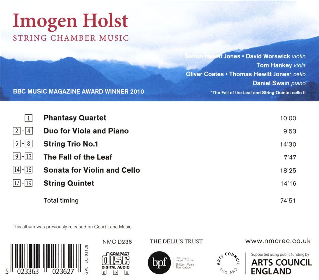 IMOGEN HOLST: STRING CHAMBER MUSIC NEW CD 5023363023627| eBay