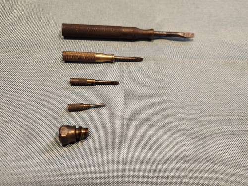 Vintage Made in USA 4 in 1 Brass Nesting Screwdriver Set USA Flathead ...