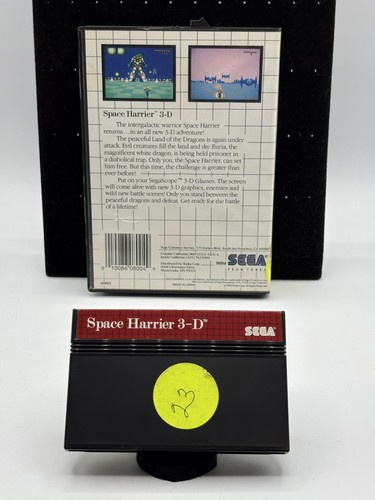 Space Harrier 3D Sega Master System SMS Game Cartridge Complete In Box ...
