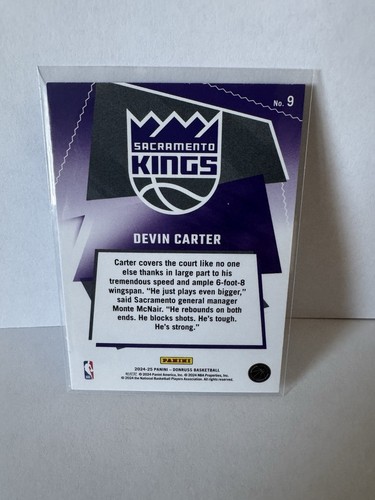 Devin Carter Rookie Card Great X-Pectations 2024-25 Panini Donruss #9 ...