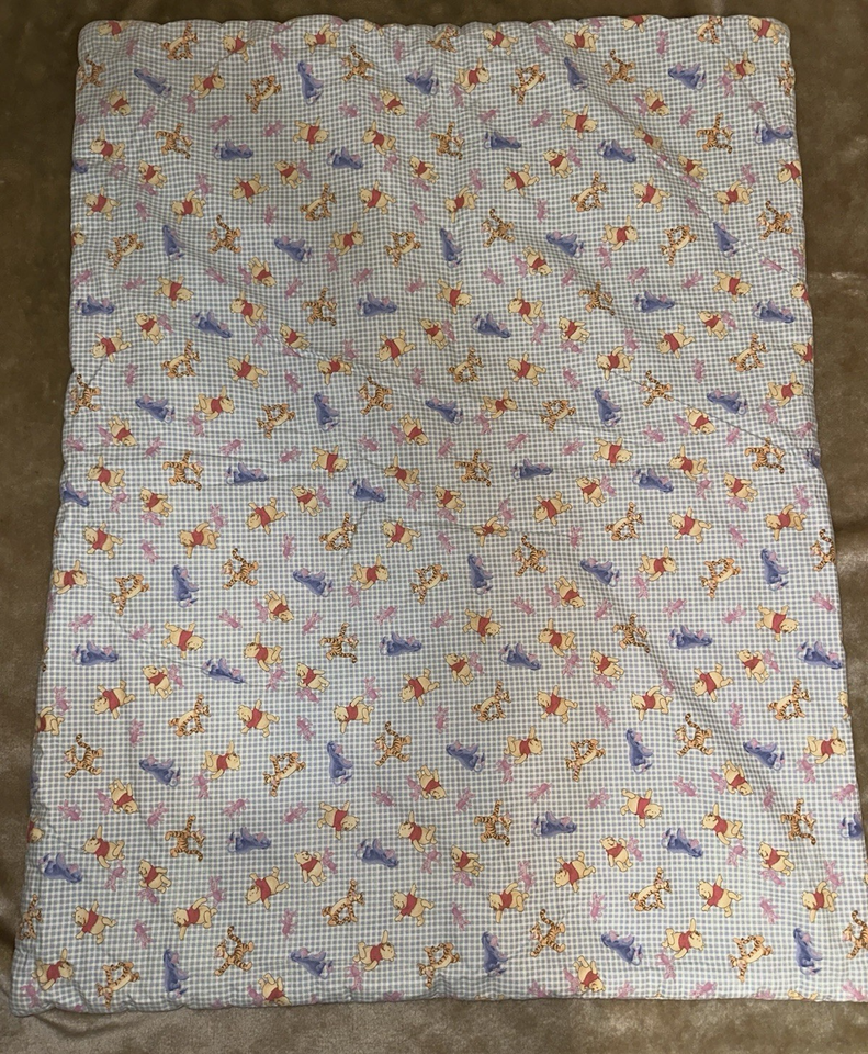 Vintage Handmade Winnie The Pooh Baby Crib Quilt Squares Unisex | eBay