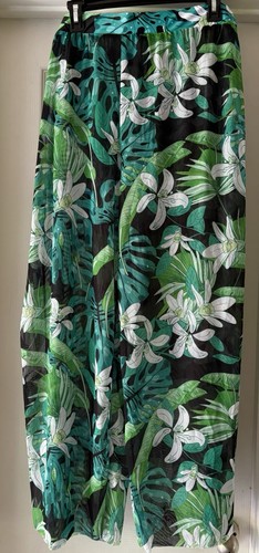 2pc Floral Tropical Adjustable Bikini Top & Coverup Beach Pant Size 4XL ...