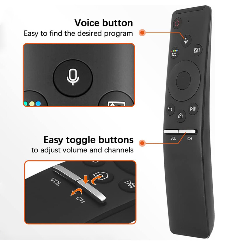 Voice Remote Control For Samsung TM2050A TM2050B TM2050C Crystal UHD 4K ...
