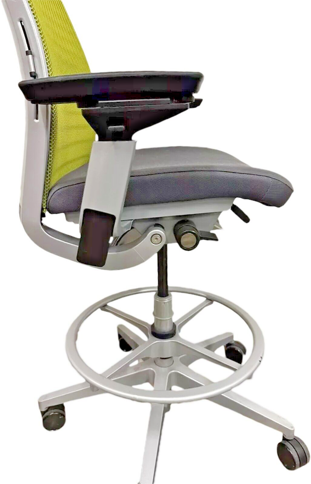 Steelcase think V2 Stool Green Back/Gray Seat (Rare Color) | eBay