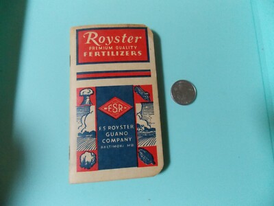 Vintage 1945 Royster Fertilizer Note Book | eBay