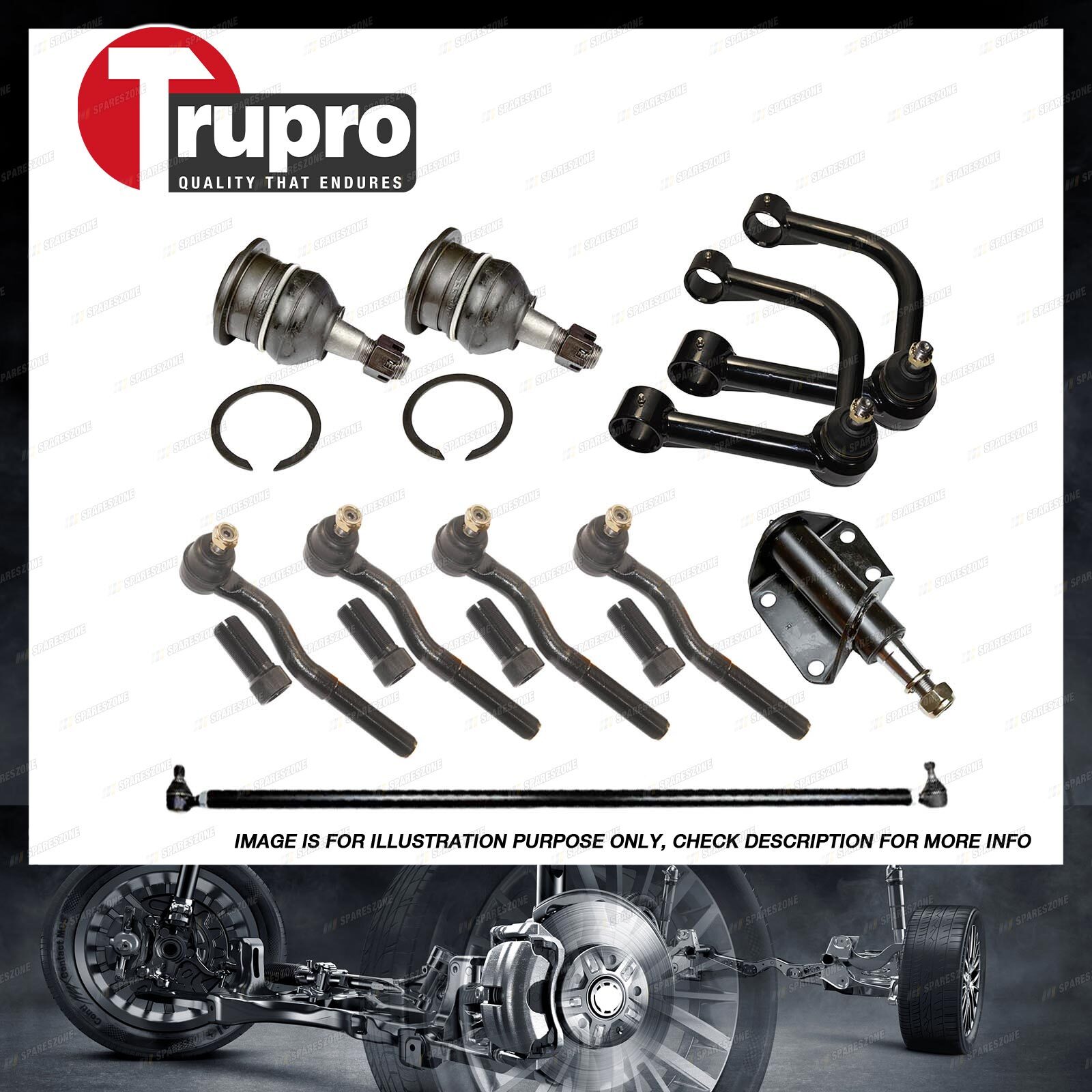 Trupro Suspension Kit for NISSAN 4WD Navara D22 ser-smaller taper Idler ...