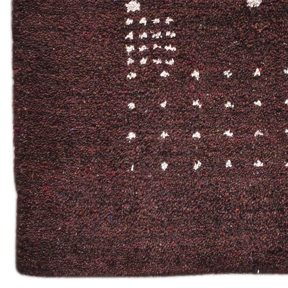 Eco-Friendly Hand Knotted Loom Silk Mix Area Rug Contemporary Brown ...