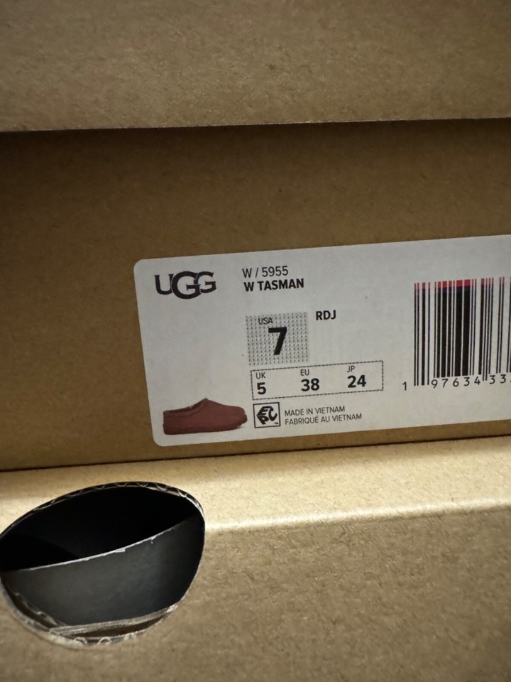 UGG Women Tasman 5955 Slipper Chestnut/Sand/Mustard Seed/Goat/Caribou ...