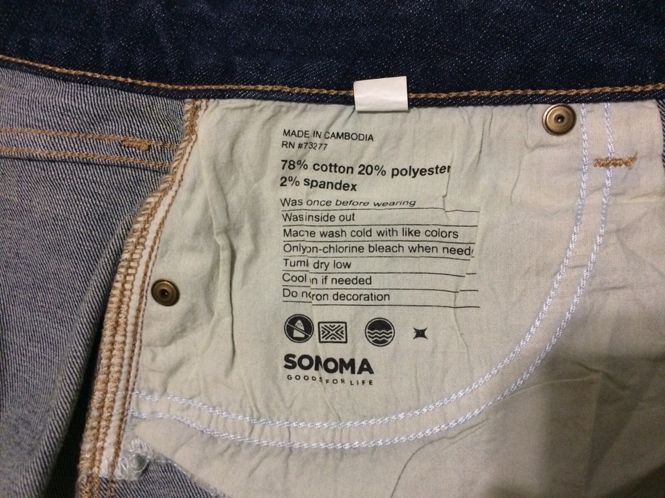 Sonoma Mid Rise Shirt Women Dark Blue Jeans NWT 18 Regular size | eBay