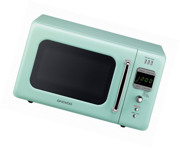 Daewoo KOR-7LREM Retro Microwave Oven 0.7 Cu. Ft. 700W - Mint Green for ...