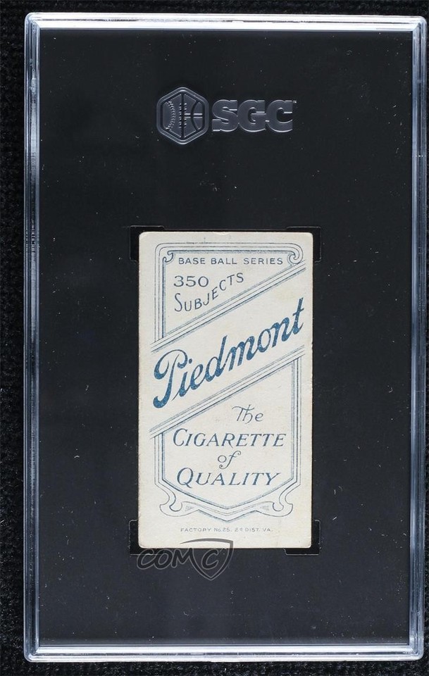 1909-11 T206 Piedmont 350 Back Bob Rhoads Bob Rhoades (Hands at Chest ...