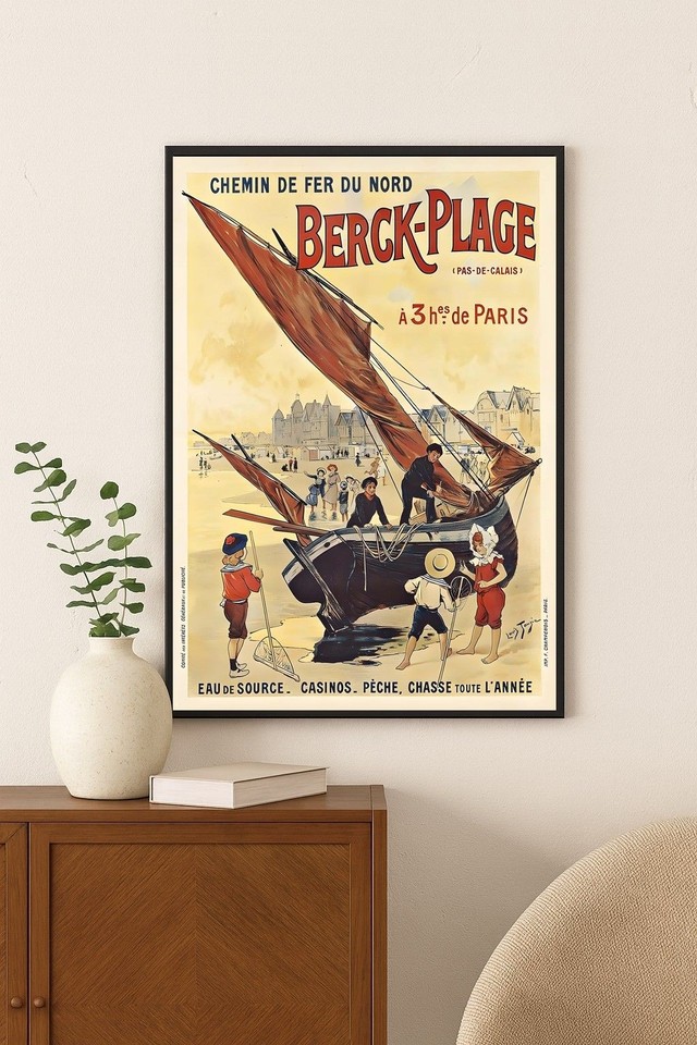🎨 Berck-Plage (1890s) Vintage Travel Poster - 24x36” Hi-Res💎 Print ...