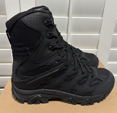 NEW Merrell Moab 3 8" BLACK Tactical Zip Waterproof Boots (Men’s Size 9 ...