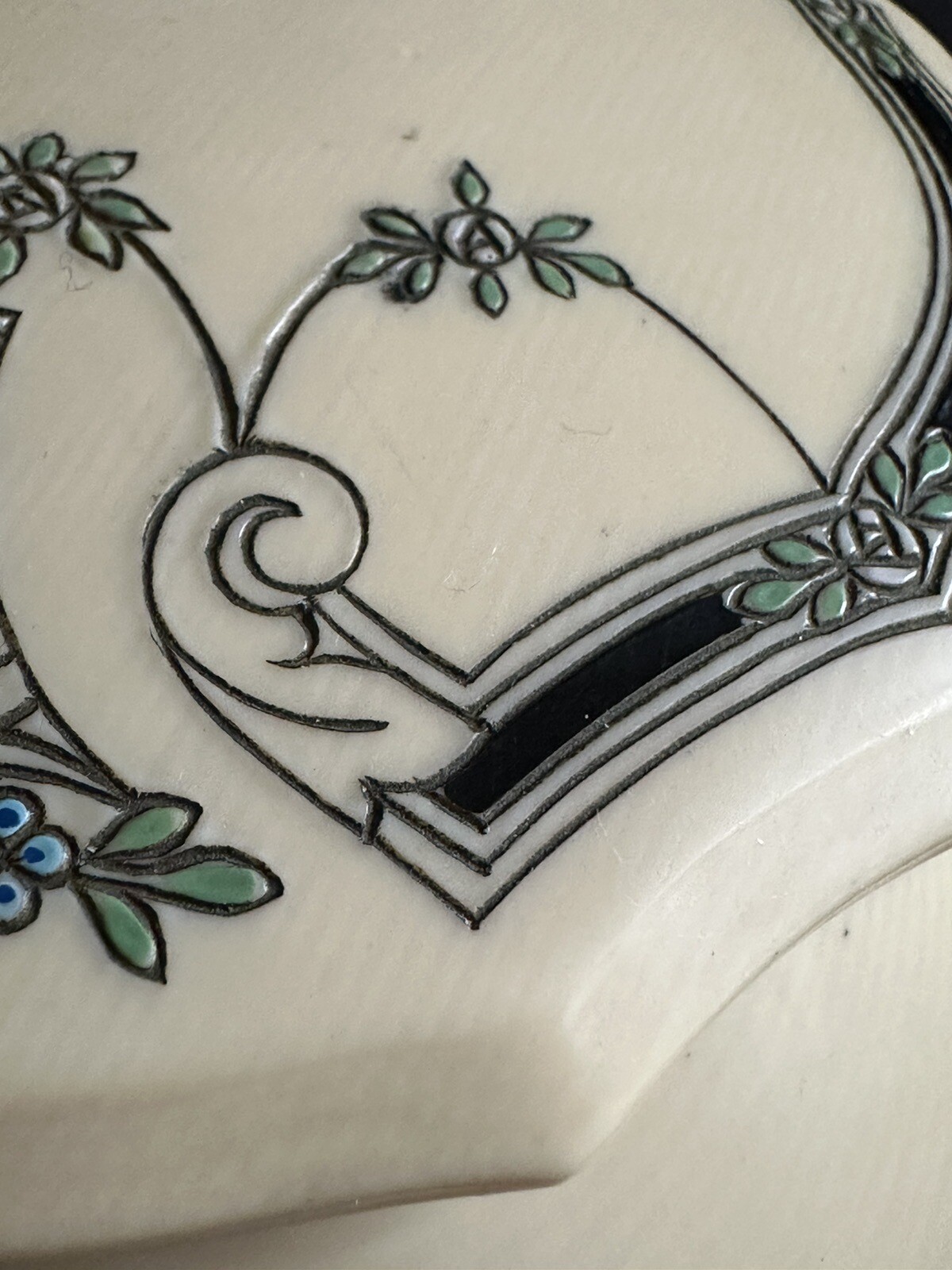 2 Vintage Ivory Pyralin Dubarry French Celluloid Vanity Dresser Powder ...