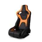 [Venom Series] PVC Reclinable Black+Orange Racing Seats Car Seats Pair ...