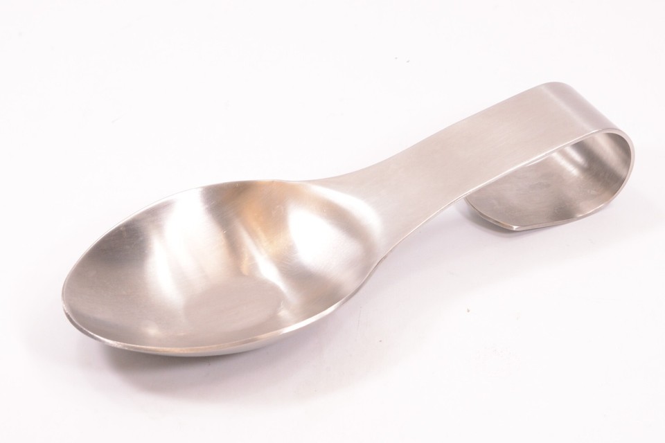 Elegant Amco 8158 18/8 Rust Proof Stainless Steel Spoon Rest 9.25" x 3. ...