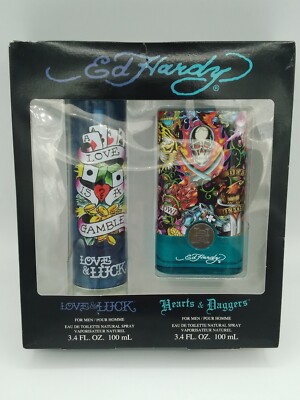 Ed Hardy Love and Luck, and Hearts and Daggers 2 Piece Gift Set | eBay