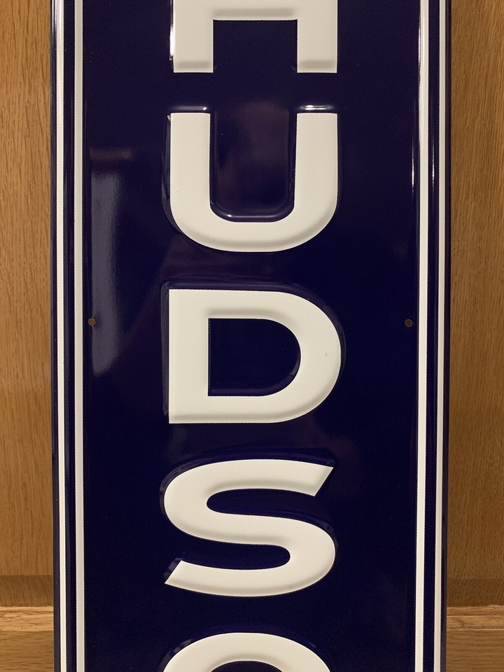 Hudson Car Sign Gas Oil Garage Wall Decor Parts Tools Vintage Style Bar ...