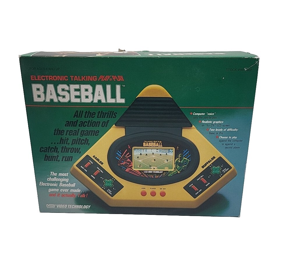 1988 VTECH ELECTRONIC TALKING PLAY BY PLAY BASEBALL GAME | box&papers ...