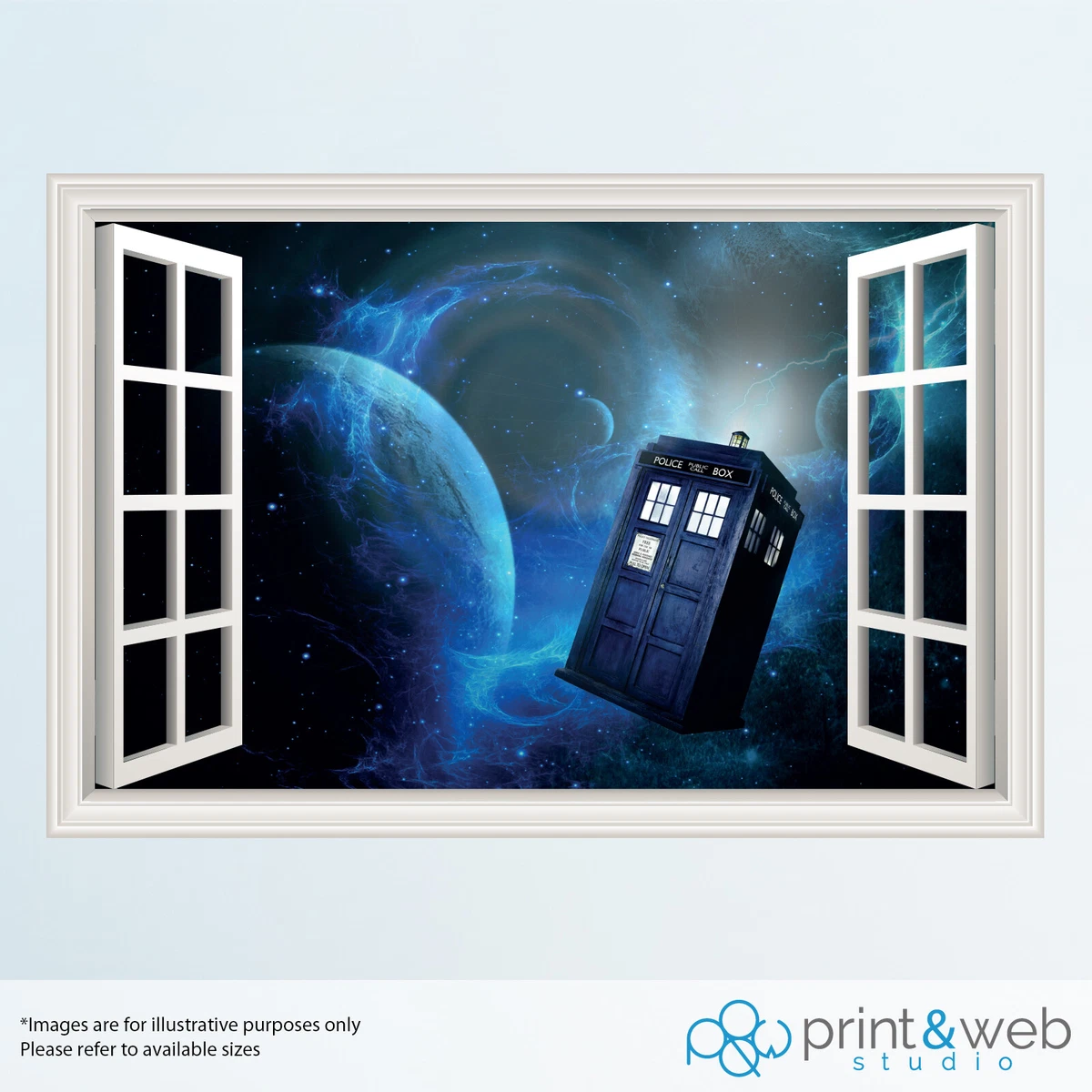 Tardis Window Sticker