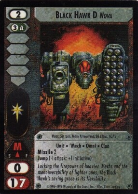 1x Black Hawk D (Nova) - C Ungraded Commander's Edition - Battletech | eBay