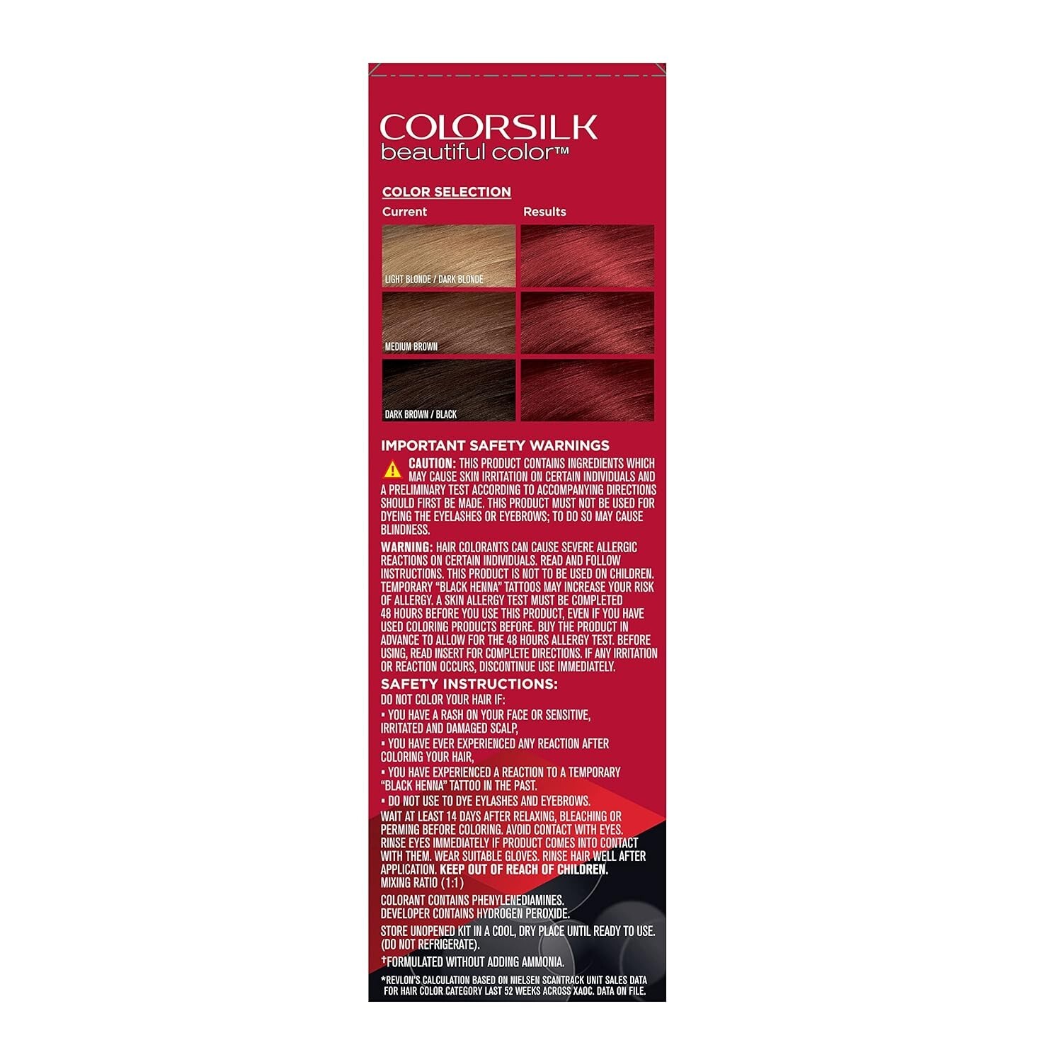 Revlon Colorsilk Natural Permanent Hair Color CHERRY RED with KERATIN ...
