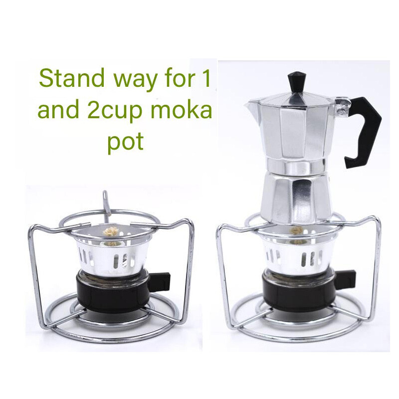 Moka Pot Trivet Shell with alcohol Burner Moka pot stove | eBay