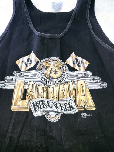 Vintage Laconia Bike Week 1998 Men's Graphic Tank Top XXL 2XL Black ...