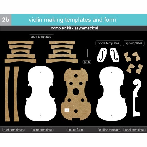 2b) Violin making templates - complex kit- Guarneri, Stradivari and ...