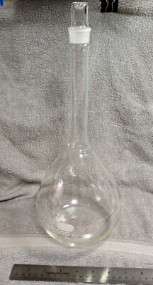 Pyrex 2000ml 2L Volumetric Flask Glass #5640 with Stopper Made in USA ...