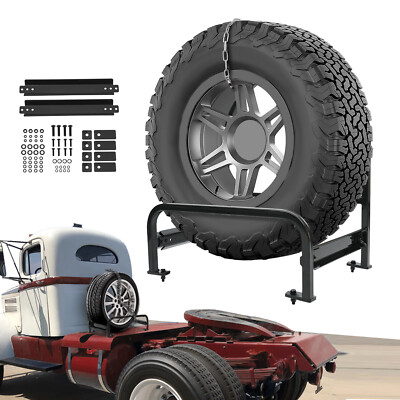 Powder Coated Adjustable Semi Truck Tire Rack Spare Tire Carrier W ...