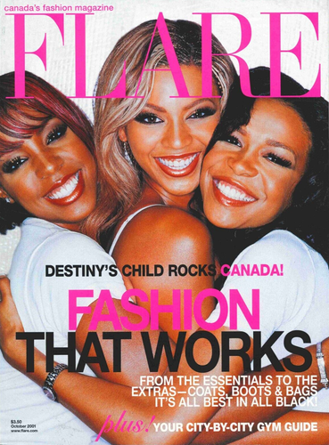 Flare Magazine October 2001 Beyoncé Knowles Destiny's Child The Go-Go's ...