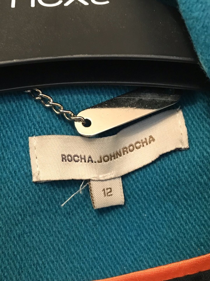 Rocha John Rocha Turquoise Wool Blend Jacket Size 12 | eBay UK