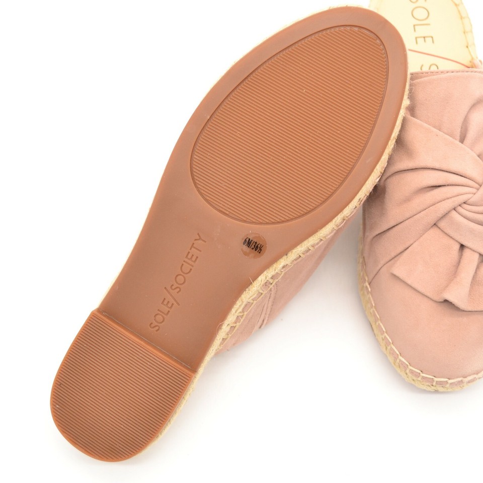 Sole Society Womens SoSammie Slip On Mules Sz 6M Dusty Rose Suede ...