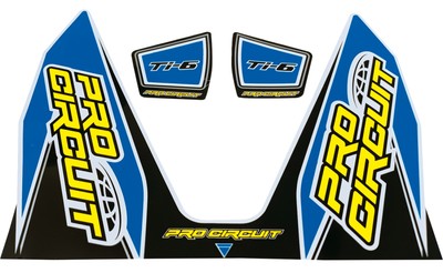 Pro Circuit Ti-6 Exhaust Muffler Light Blue/Black Decal Sticker Kit ...