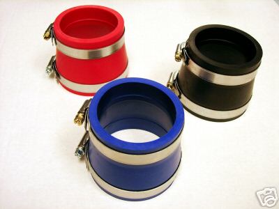 TWO 3 to 3 Inch Cold Air Intake Reducer Connector Blue