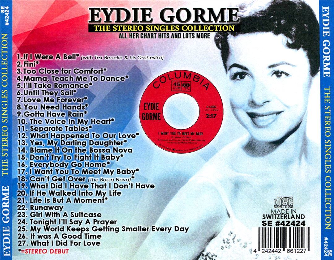 EYDIE GORME - STEREO SINGLES COLLECTION 27 CUTS NEW CD 4242442661227| eBay